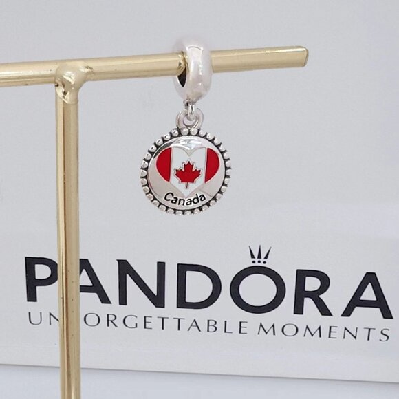 Pandora | Jewelry | Pandora Canada Flag Exclusive Dangle Charm Travel ...